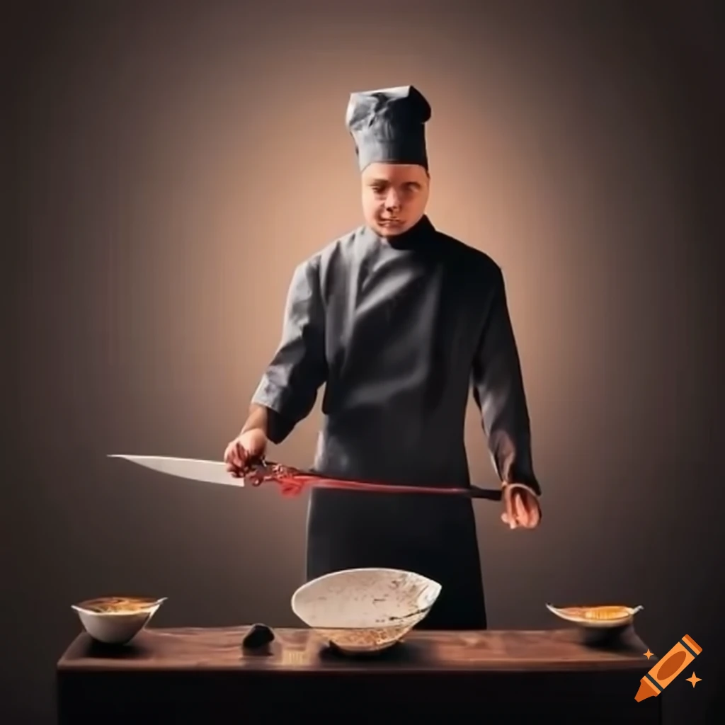 Chef preparing a plate