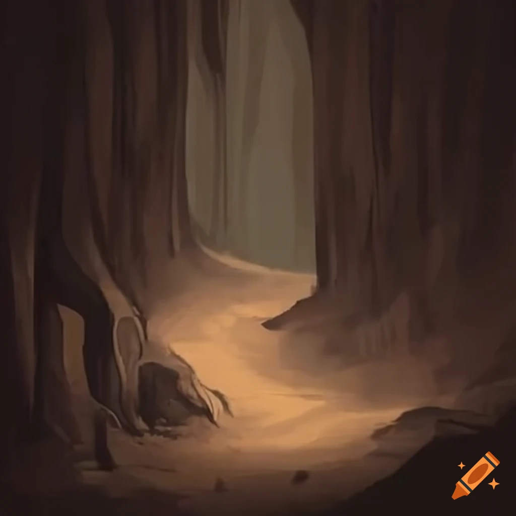 Path through barren terrain