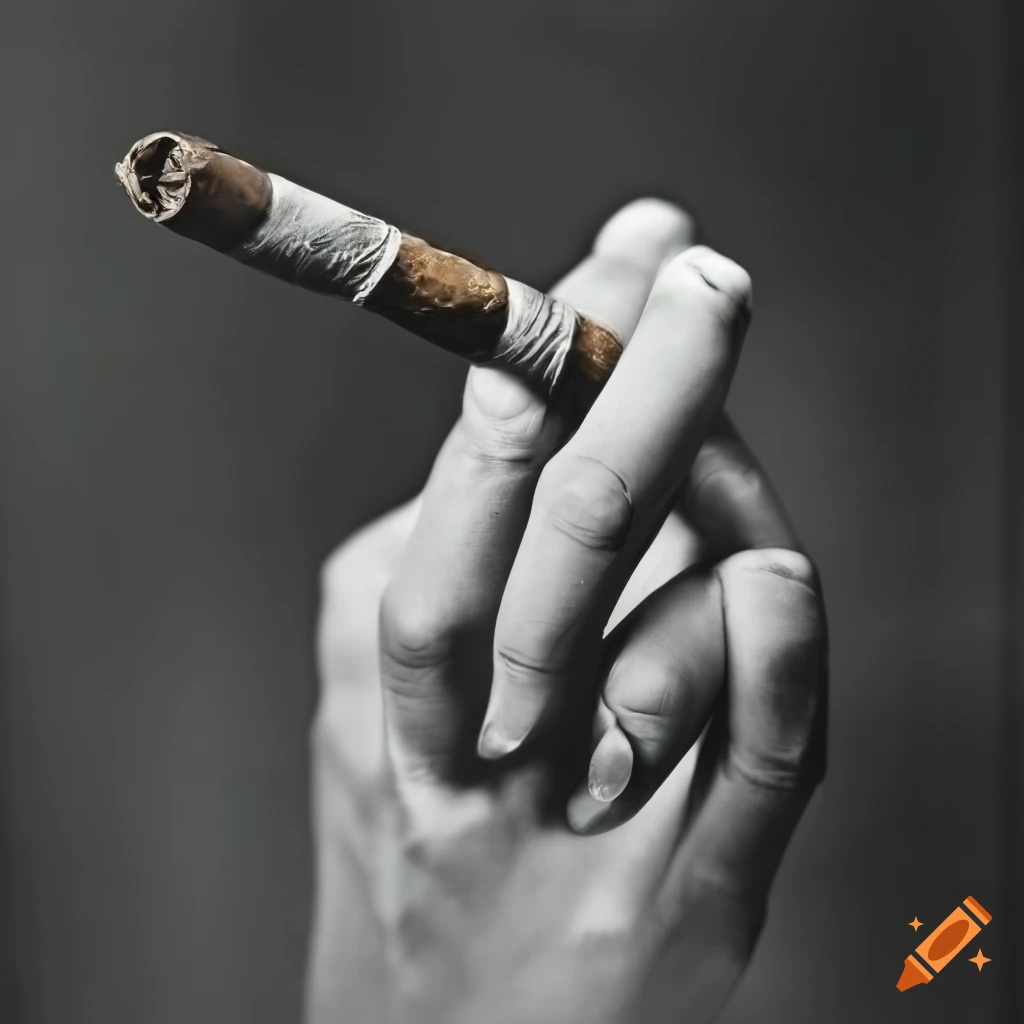 Neon-lit realistic cigar on Craiyon