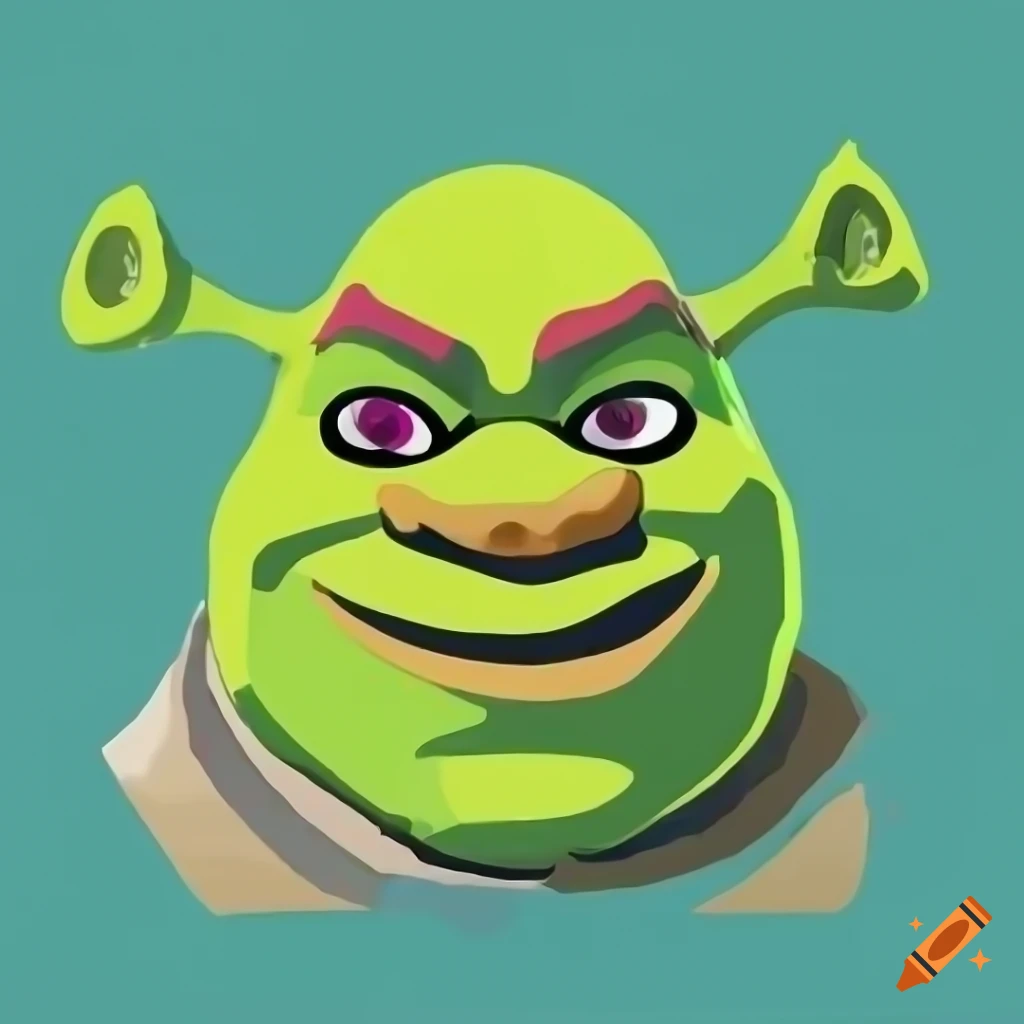 Shrek roaring in splatoon 3 style on Craiyon