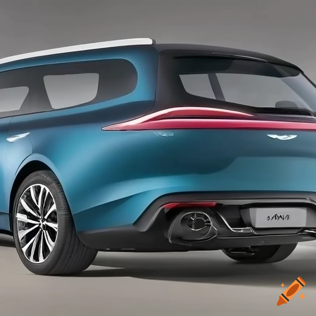 Rear view of a 2023 aston martin wagon