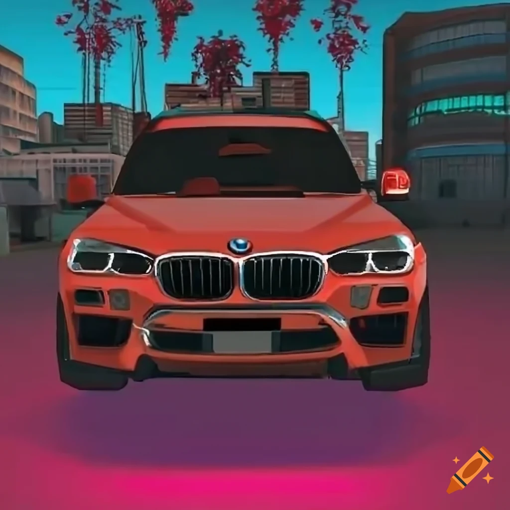 Retro-style bmw x5 in gta vice city on Craiyon