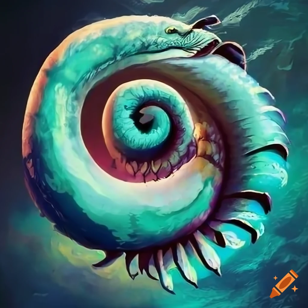 Image of a uroboros holding a horn of plenty on Craiyon