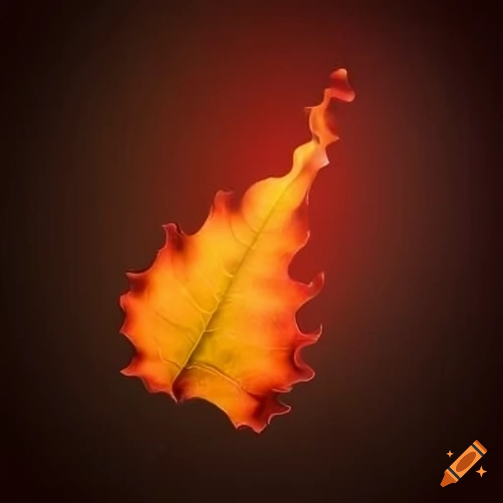 Image of a vibrant fiery nirnroot leaf