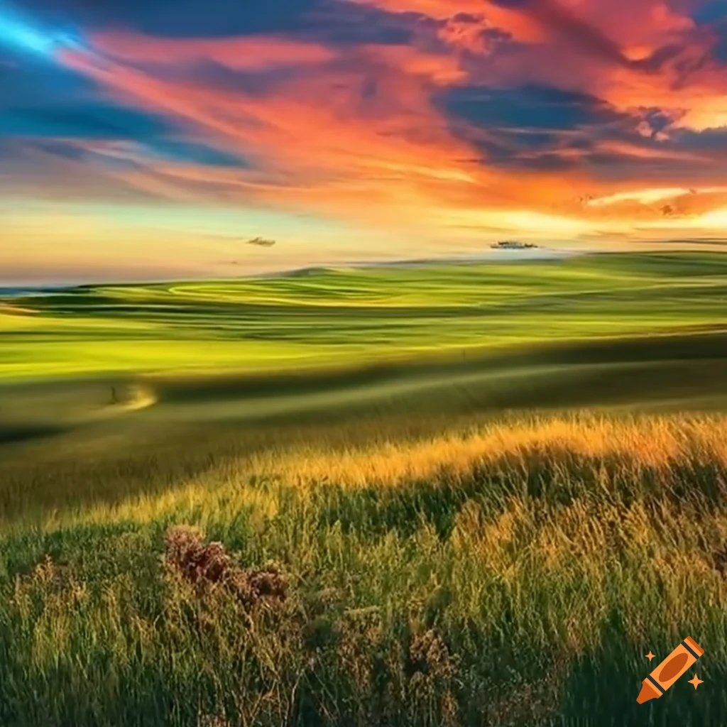 Driving through scenic nebraska