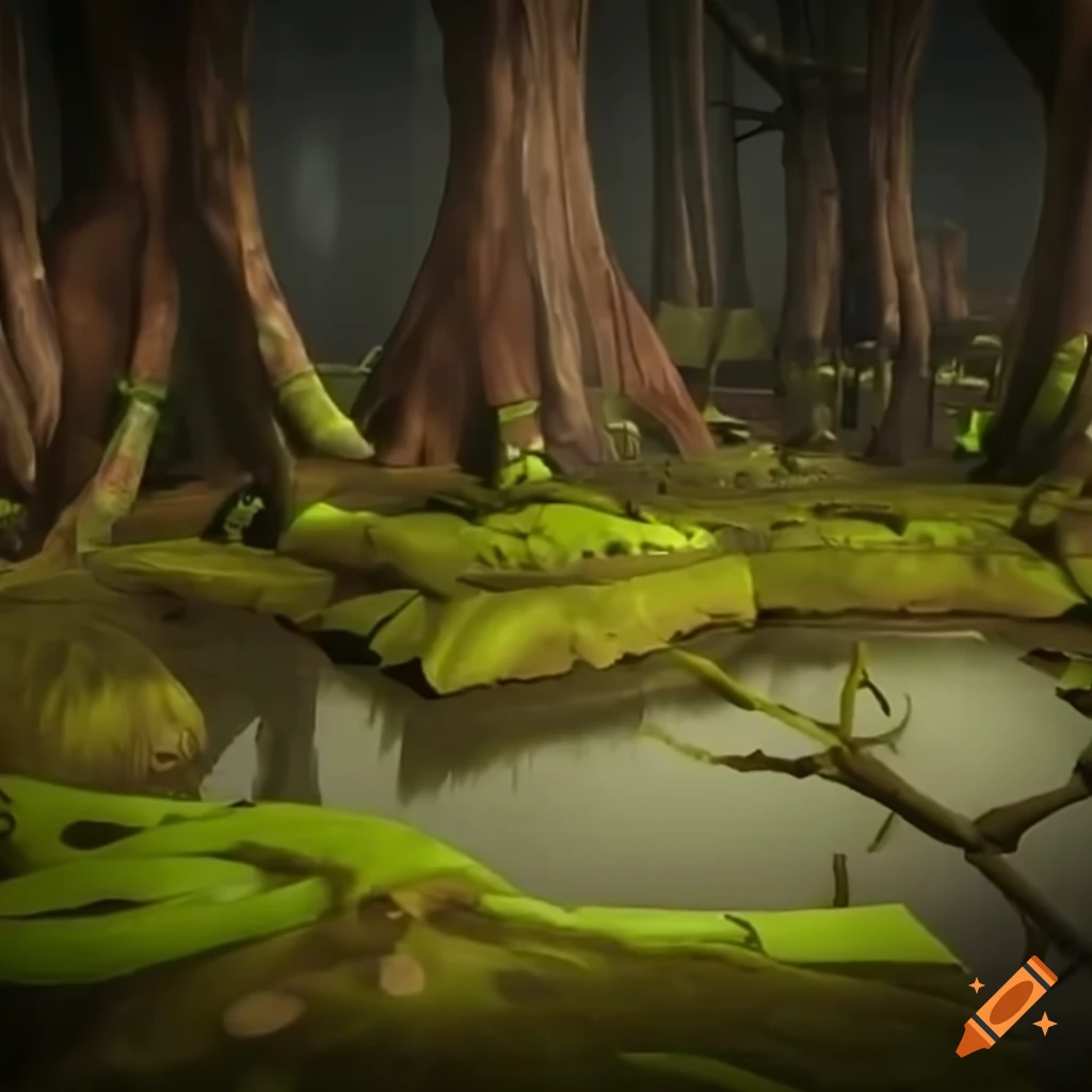 Image of crash bandicoot in a swamp