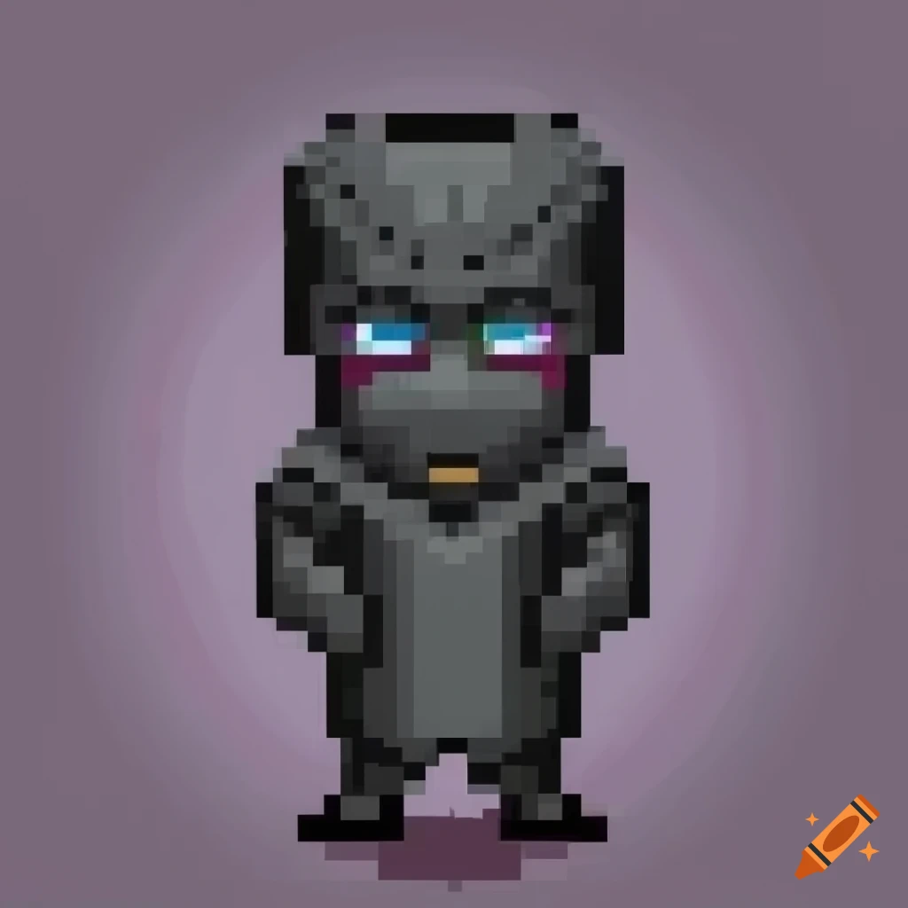 Pixel art of a masked doctor