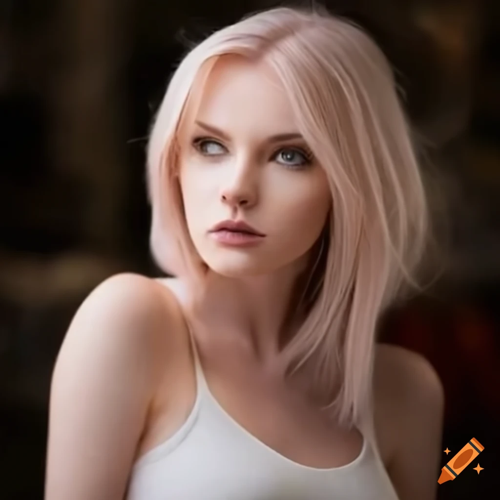 Serious look of gwen stacy from spider-man