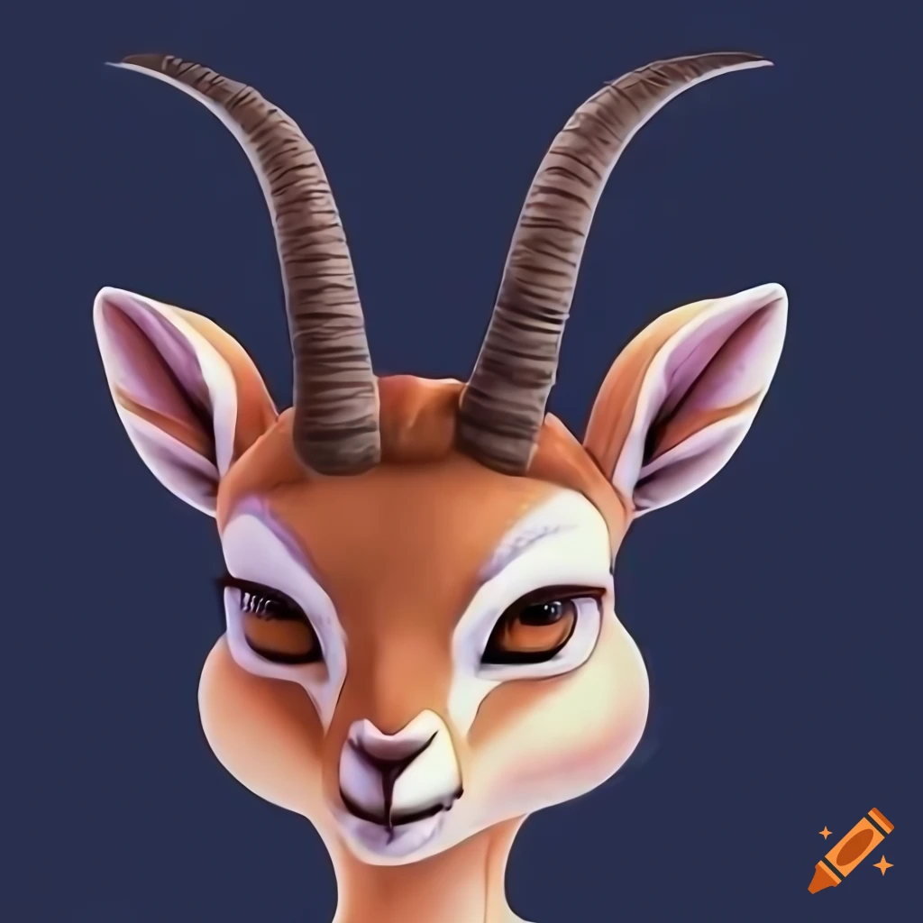 Profile picture of an animated gazelle on Craiyon