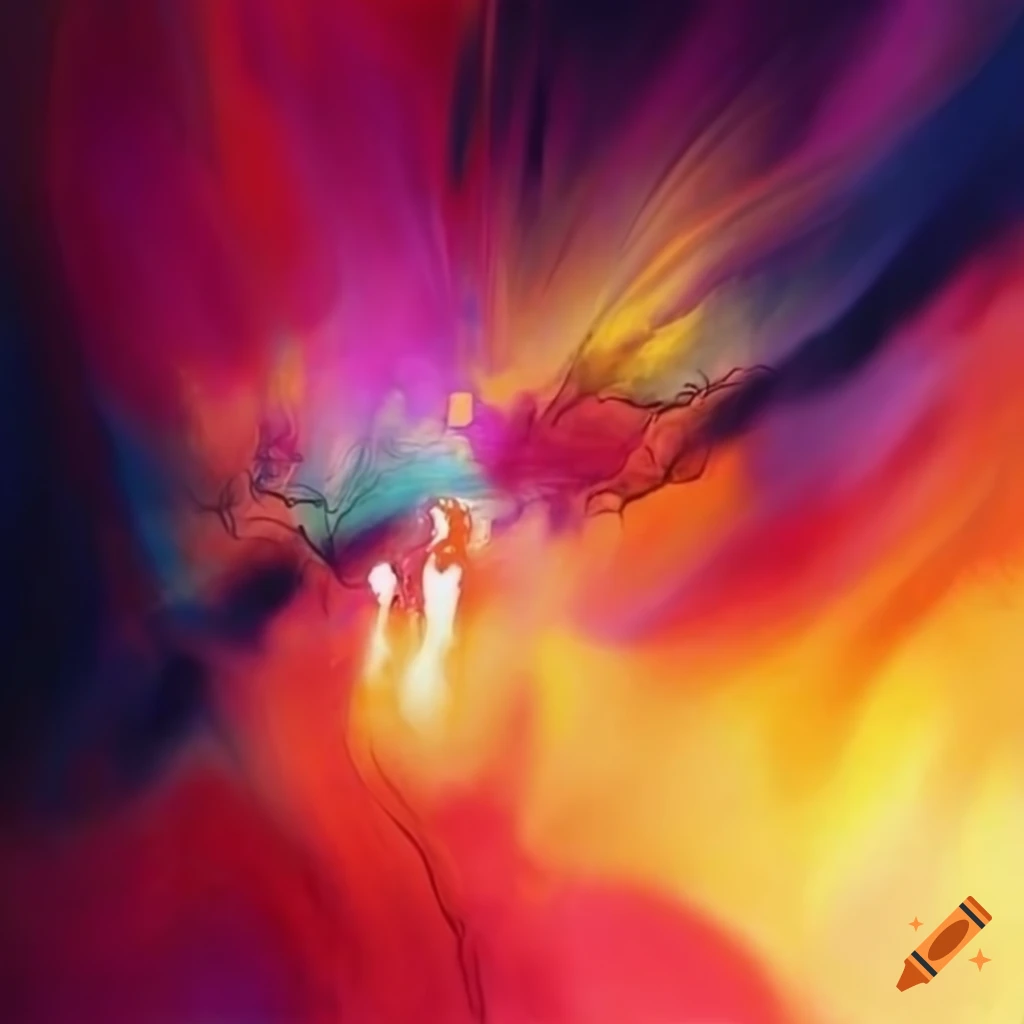 Abstract art of a dancing couple in harmony on Craiyon