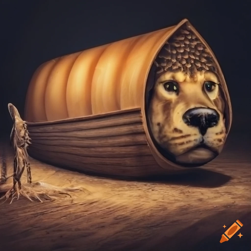 Photo of a realistic noah's ark made of cheese on Craiyon