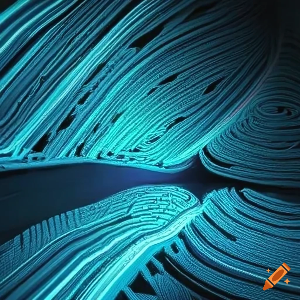 Abstract image of data bending on Craiyon