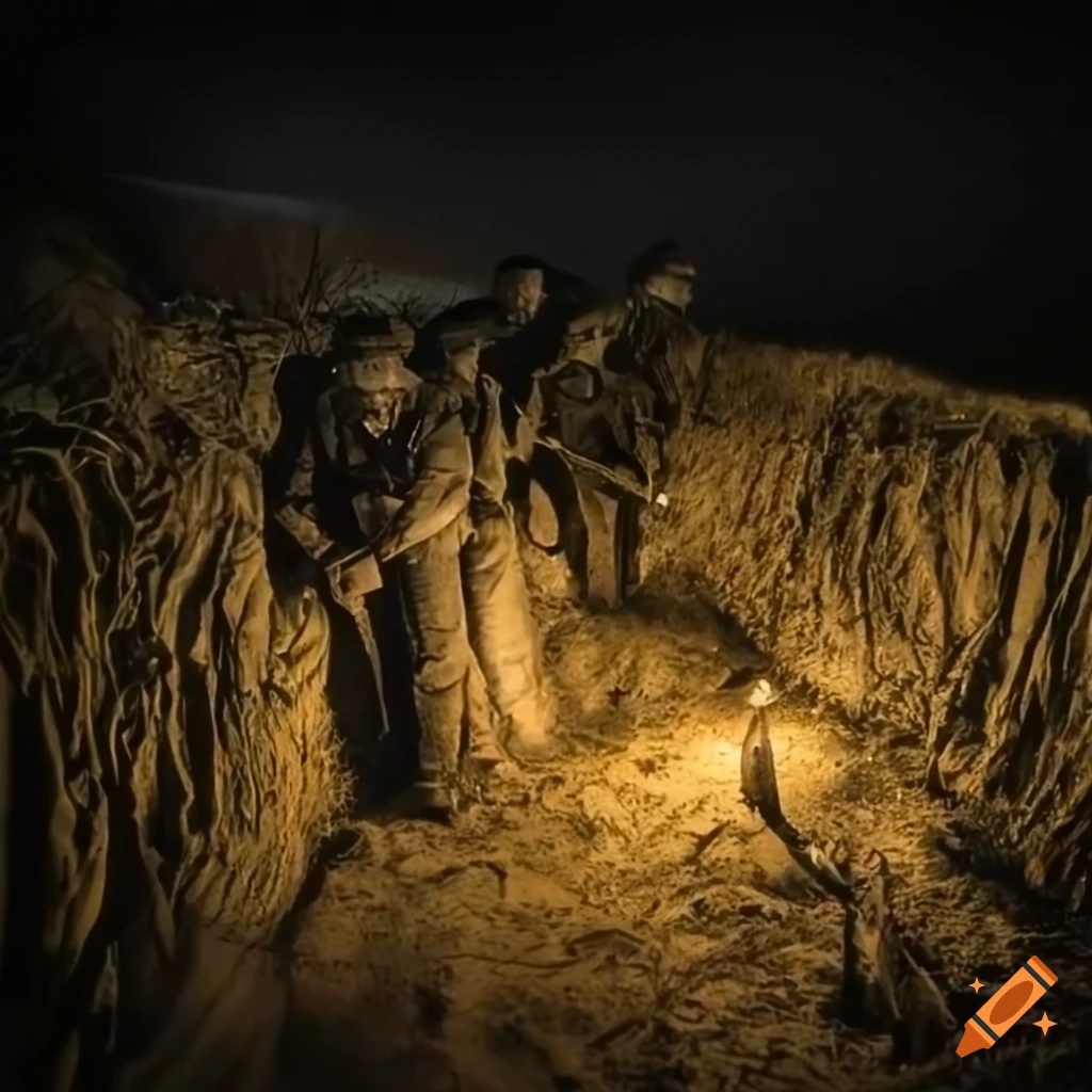 Image of trench warfare during world war 1 on Craiyon