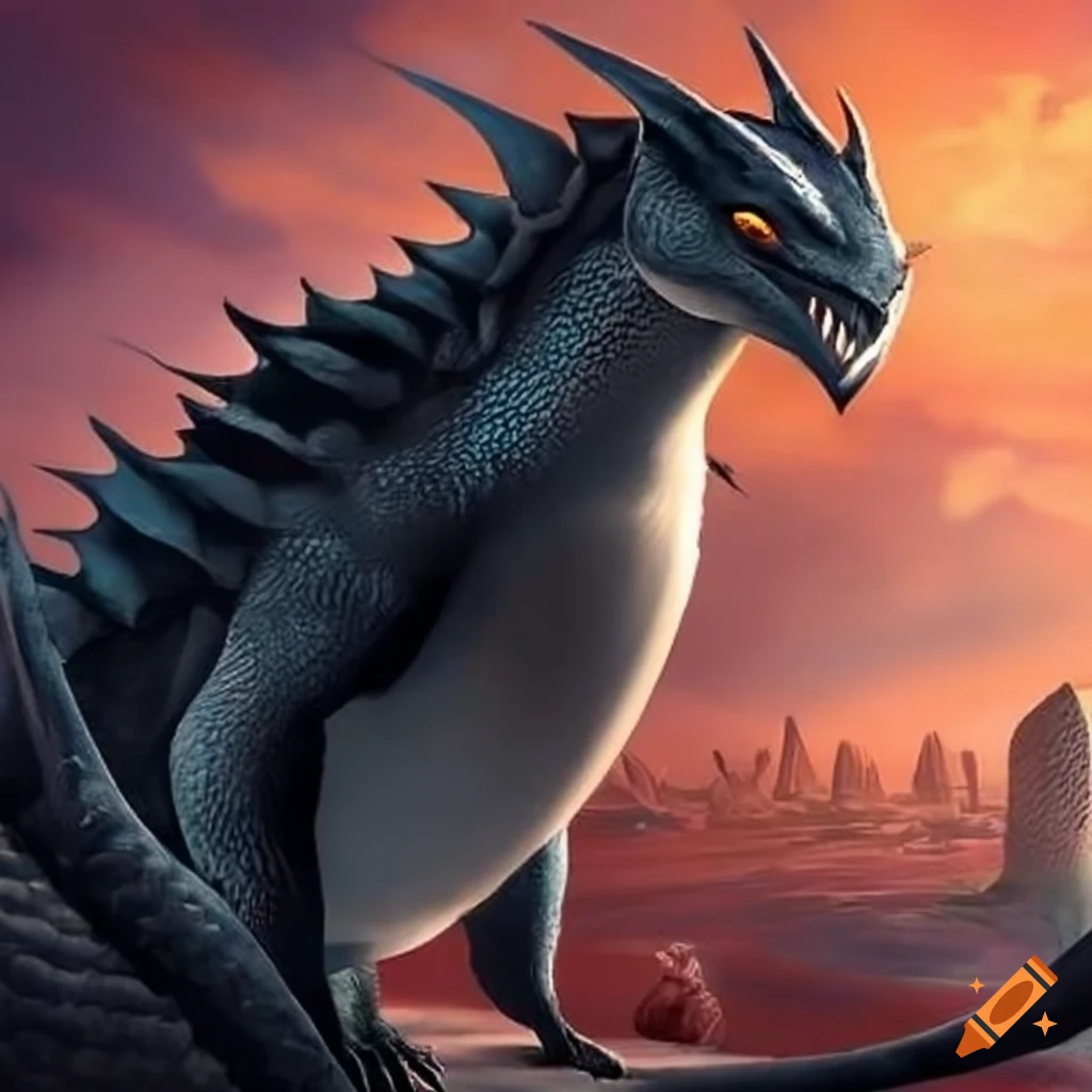 Realistic artwork of toothless dragon with striking colors and ...