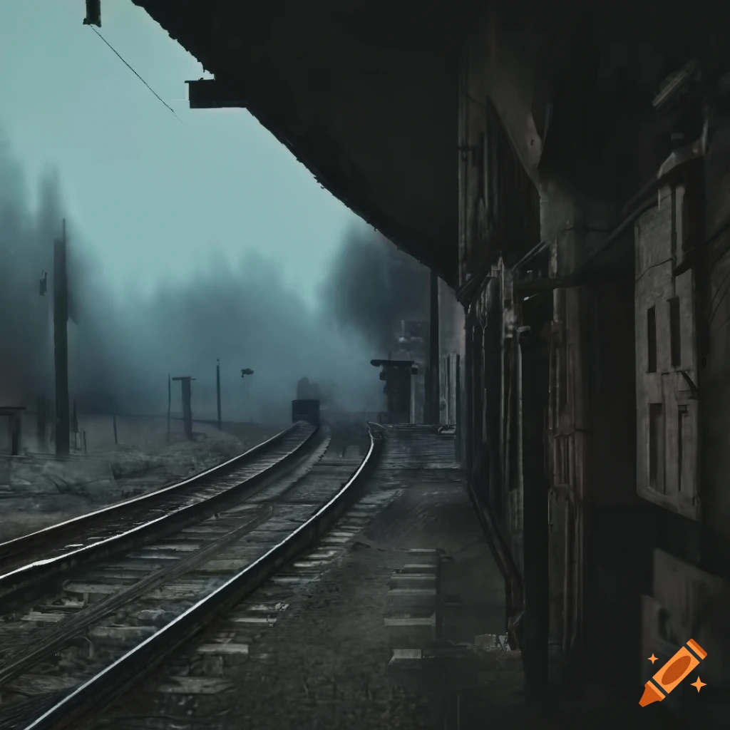 S.t.a.l.k.e.r. train station in a video game on Craiyon