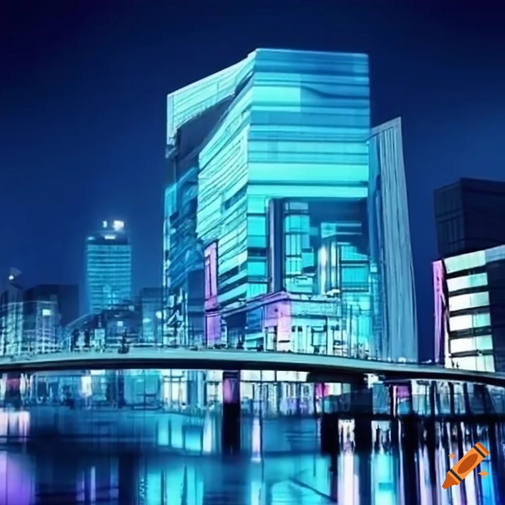 Cityscape of tokyo with crystal-like buildings on Craiyon