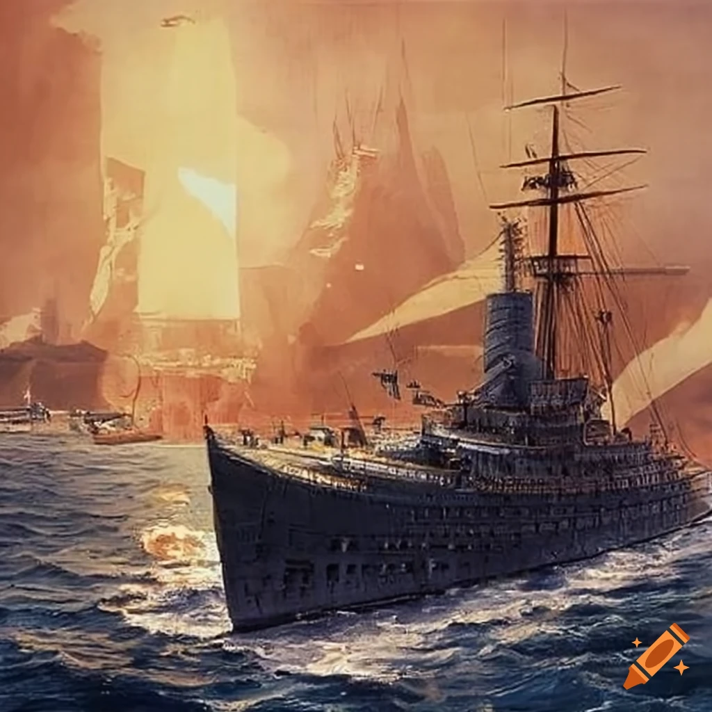 Image of the naval blockade of constantinople during ww2 on Craiyon