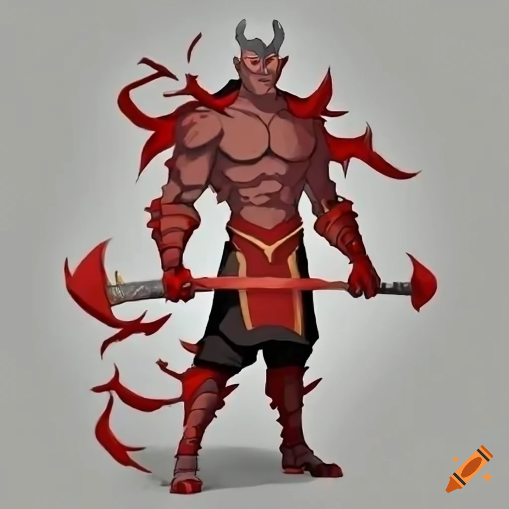 Image of aang avatar fusion trigon as imperial praetorian guard with sword