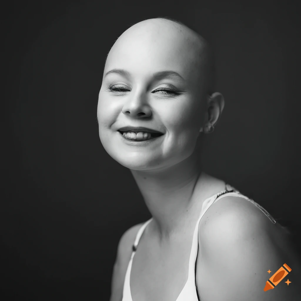 Portrait Of An Attractive College Girl With A Shaved Head On Craiyon