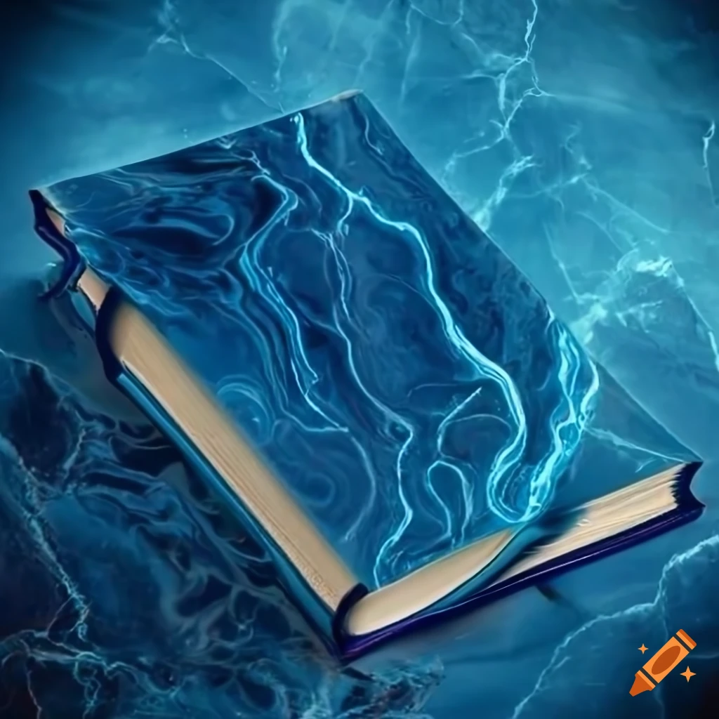 Blue marble texture book on Craiyon