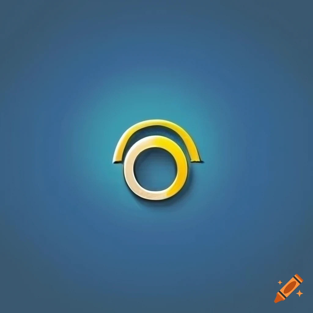 Andare logo with mustard yellow and navy blue colors on Craiyon