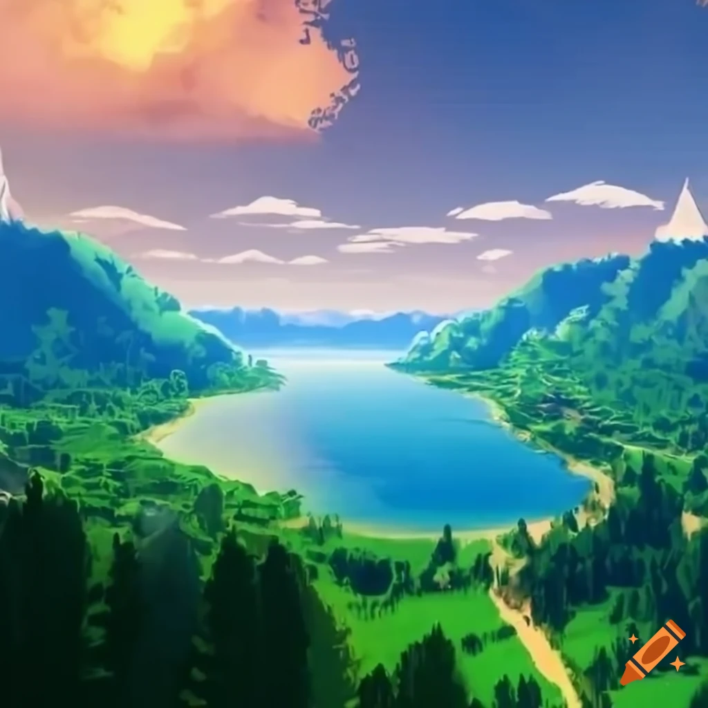 Paysage inspired by the legend of zelda: breath of the wild in hd ...