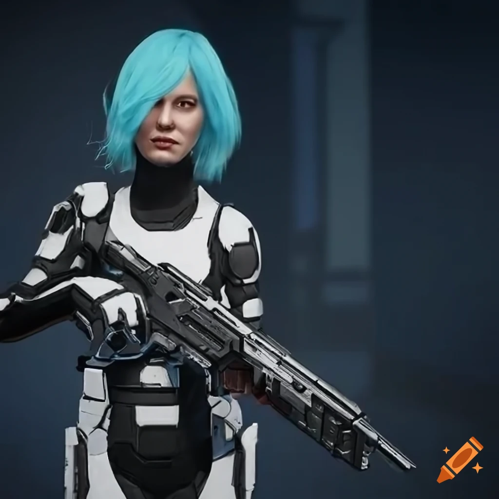 Sci-fi girl character in Unreal Engine 5 on Craiyon