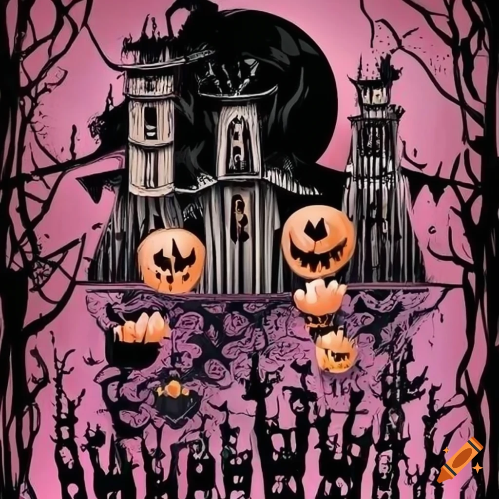 Spooky halloween party poster design on Craiyon