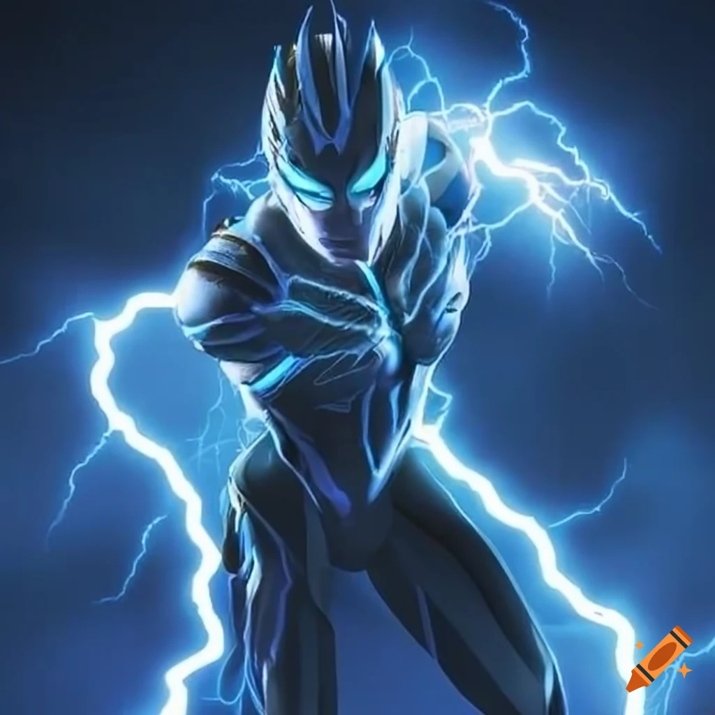 Blue lightning representing godspeed