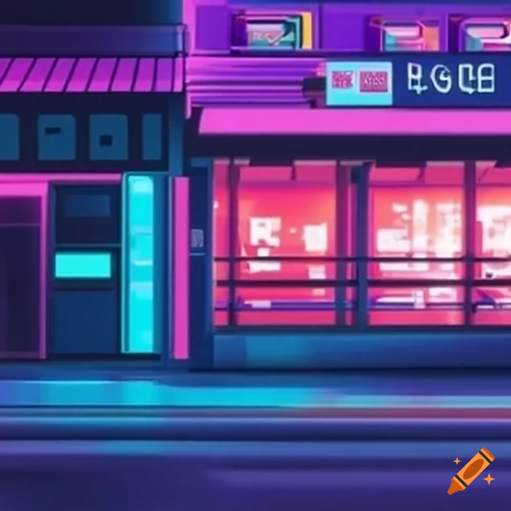 Retro 1990s chillwave interior scene with home appliances on Craiyon