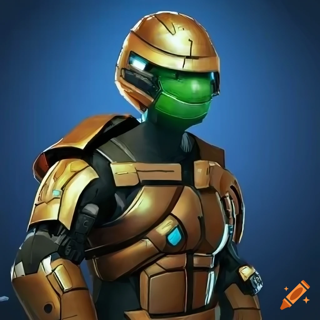 Cyborg turtle wearing futuristic armor in Jarlan Perez style on Craiyon