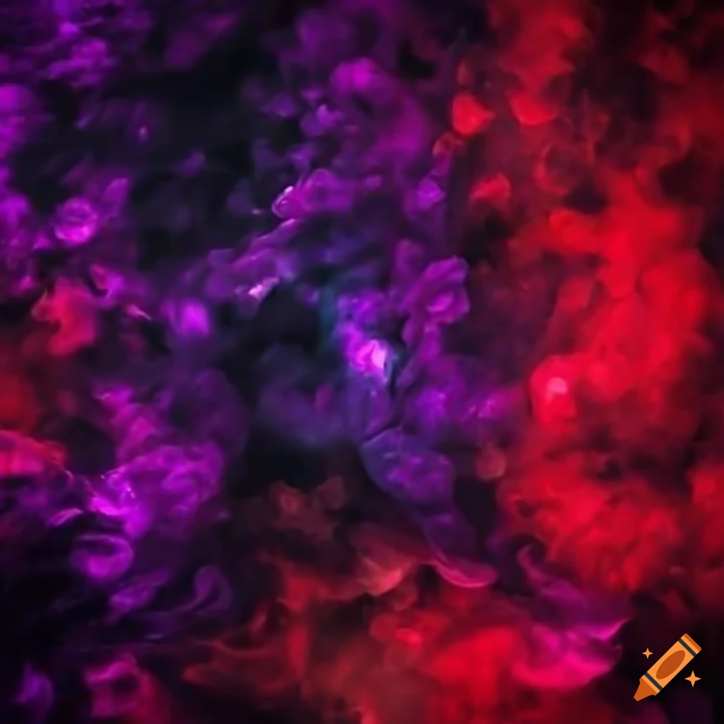 Abstract artwork with vibrant purple, black, and red colors on Craiyon
