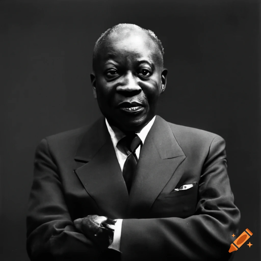 Portrait of Félix Houphouët-Boigny, the first President of Ivory Coast ...
