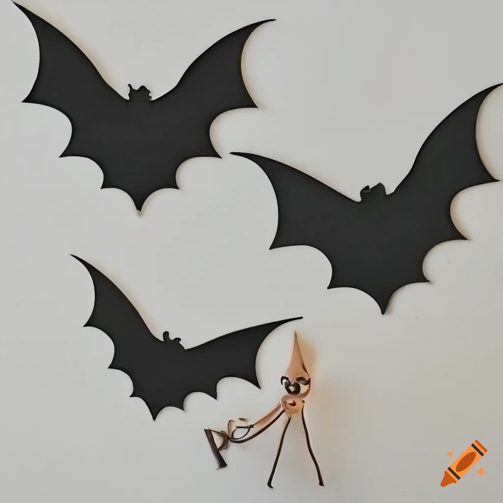 Laser cut Halloween bat on Craiyon