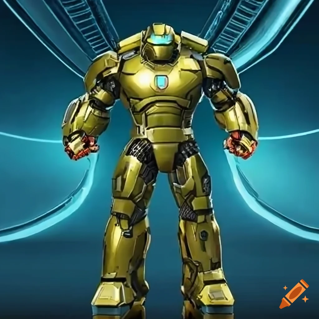 Giant franklin the turtle cyborg wearing futuristic emerald armor on ...