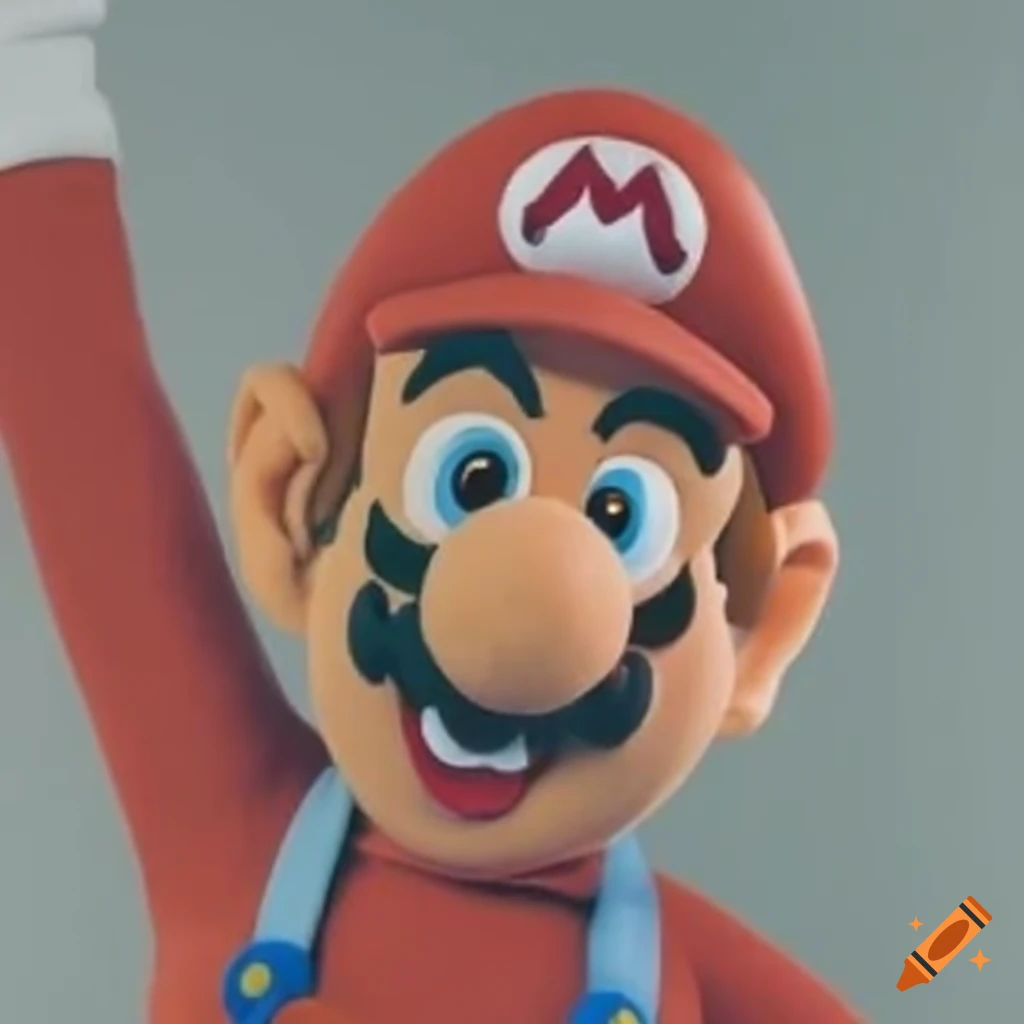Illustration of super mario as a muppet on Craiyon