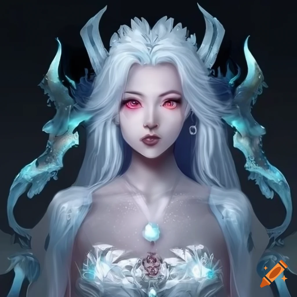 Dragon lady in a crystal dress