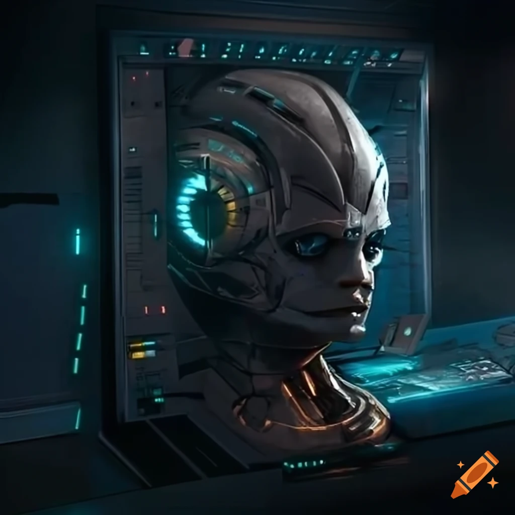 Digital illustration of a biopunk family in a futuristic biopunk ...