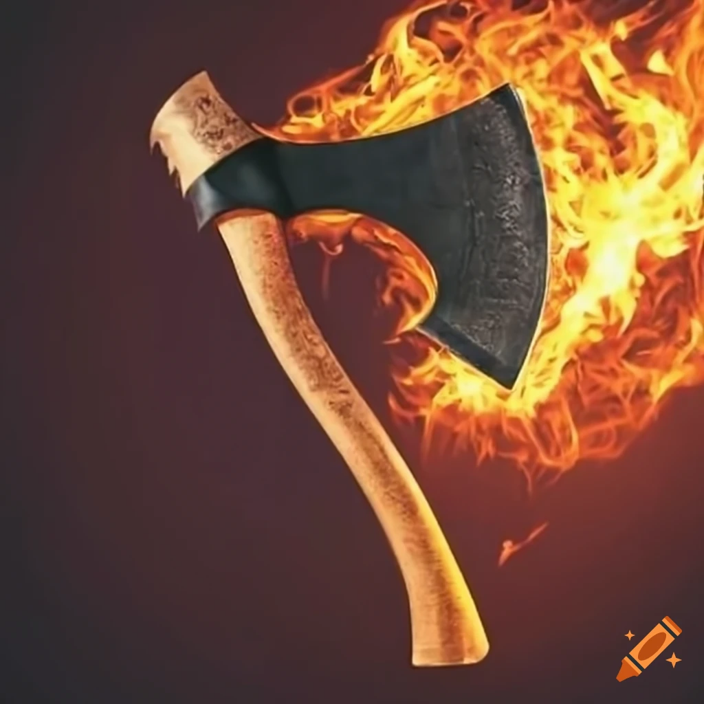 Ancient axe floating on river water on Craiyon