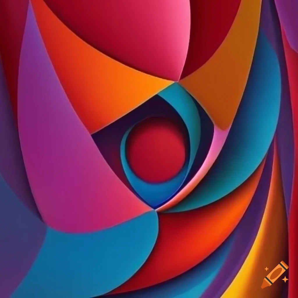 Dark orange and red colors 3d abstract on Craiyon