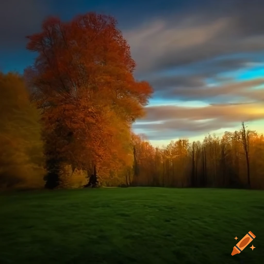 Photo realistic autumn landscape on Craiyon