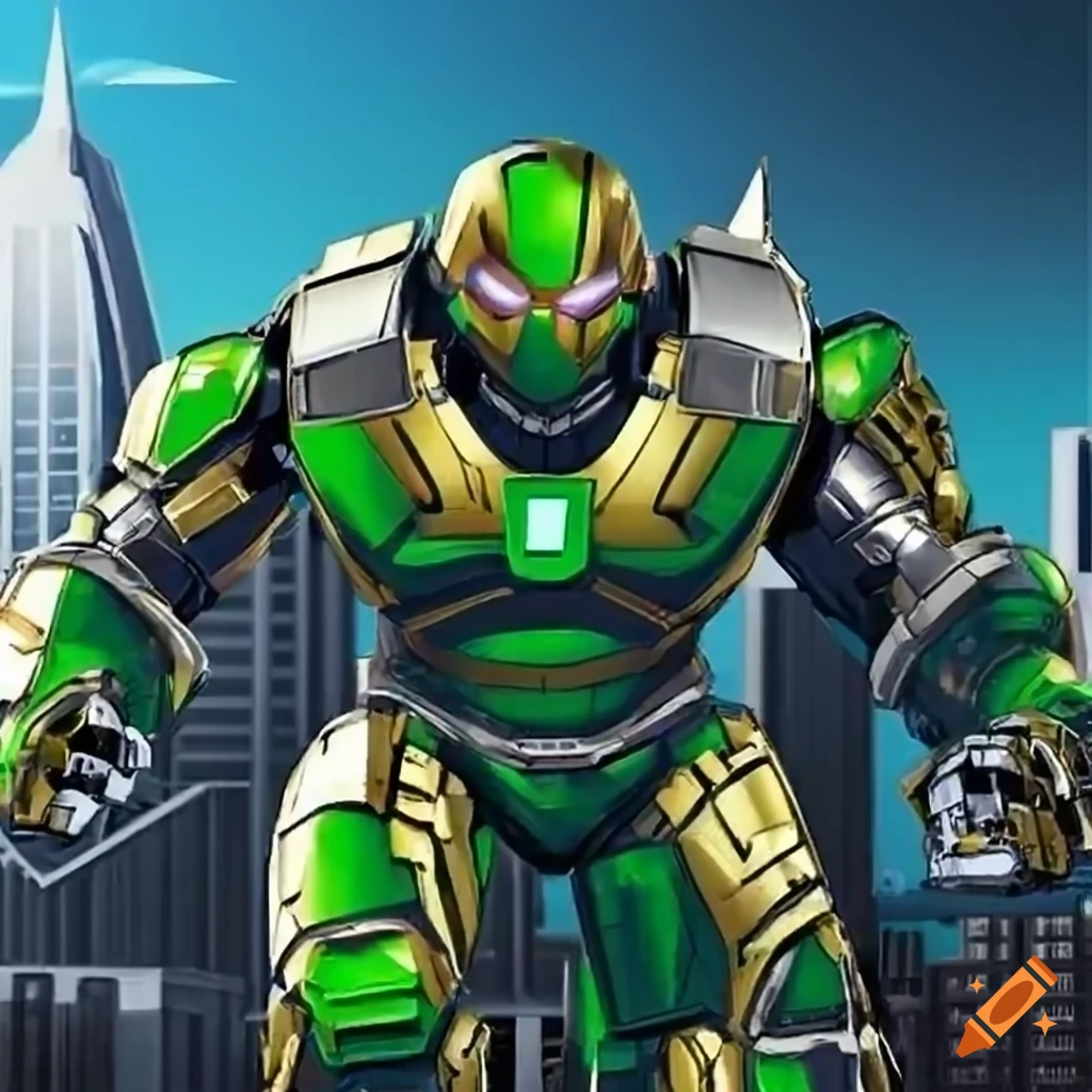 Image of a futuristic cyborg turtle in emerald armor on Craiyon