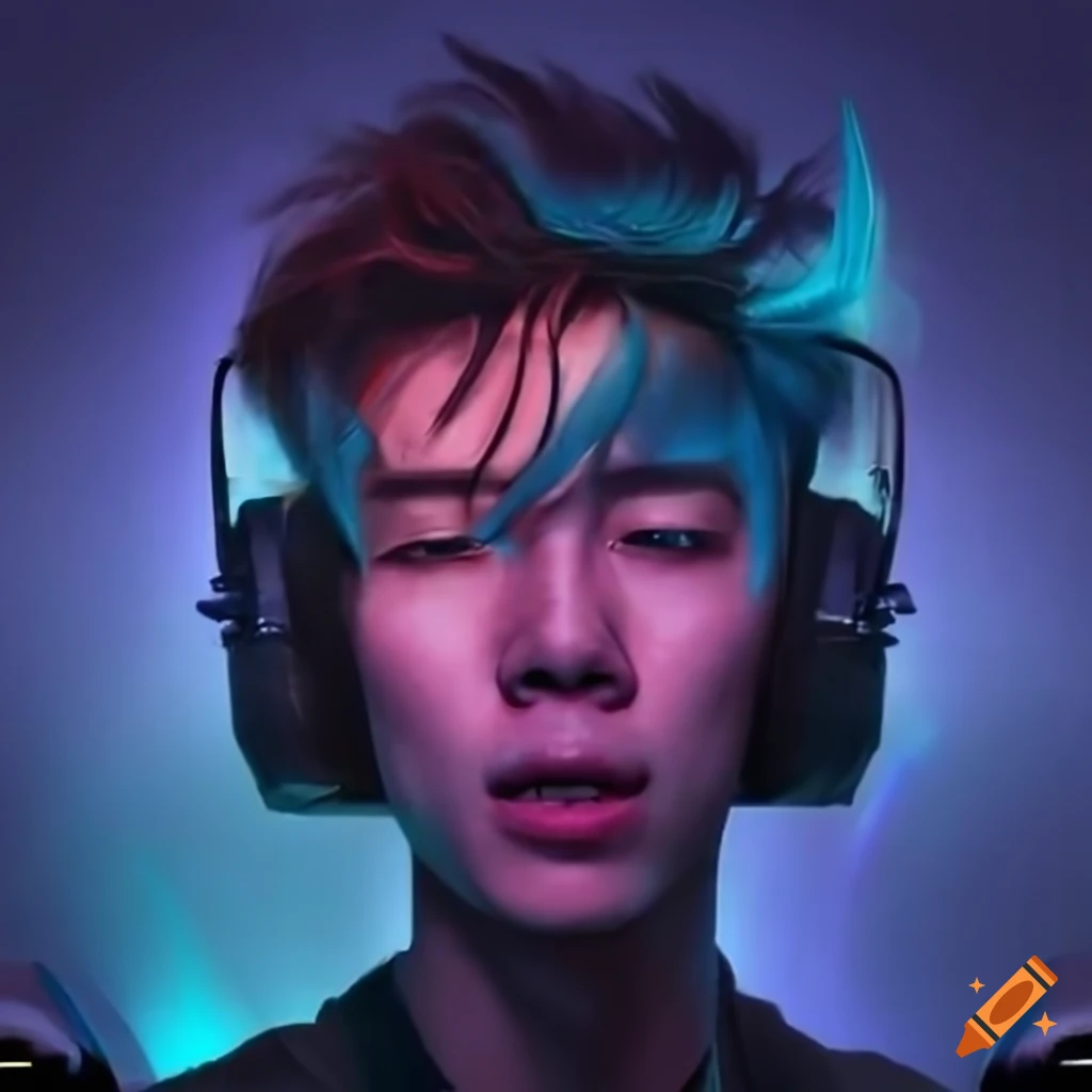 Illustration of a streamer on Craiyon