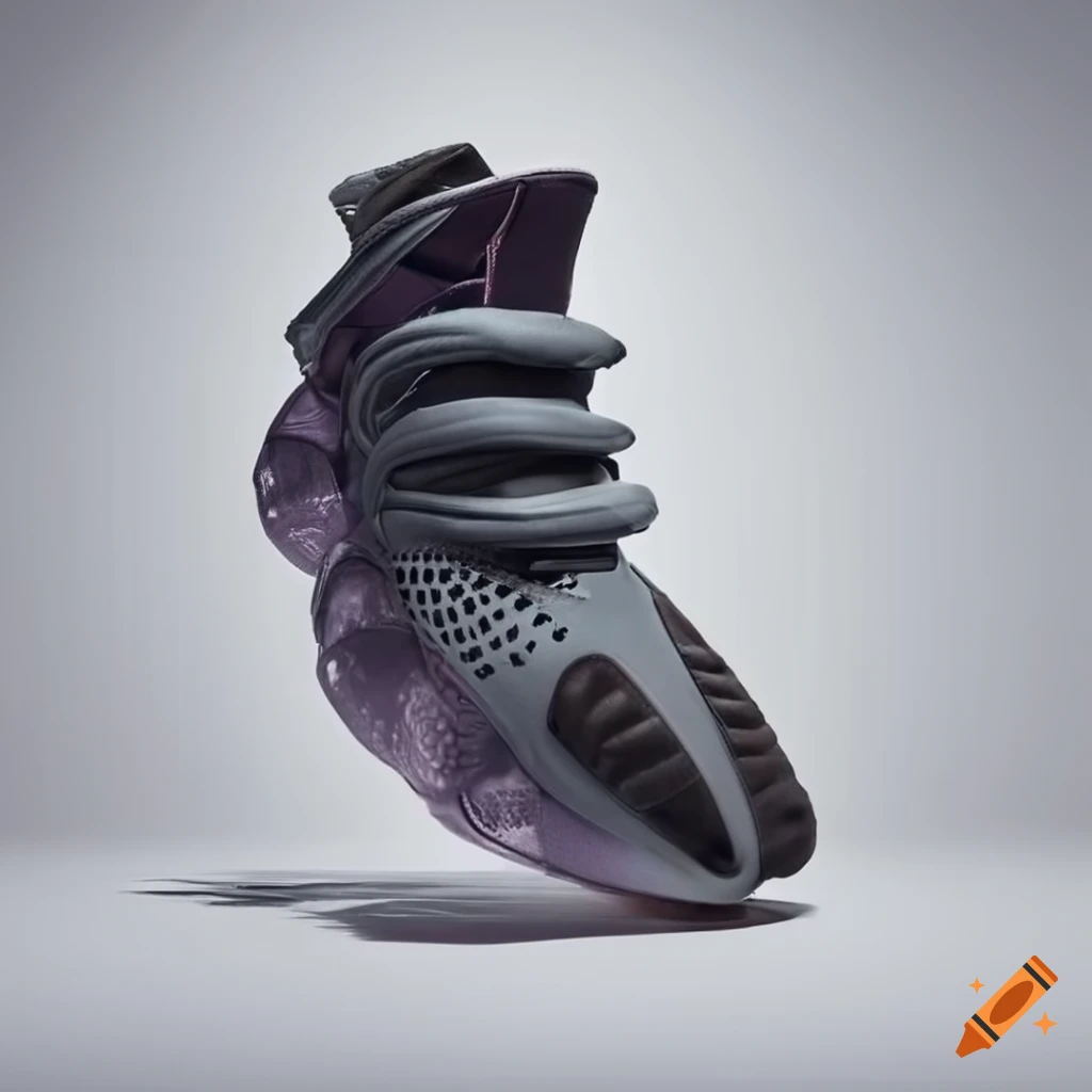 Bulky futuristic laceless yeezy collaboration on Craiyon
