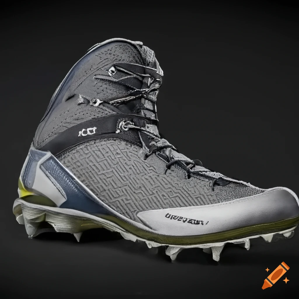 Sideview of a hiking shoe with cleats on Craiyon