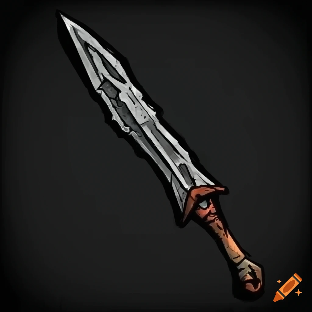 Elegant sword on a unicolor background