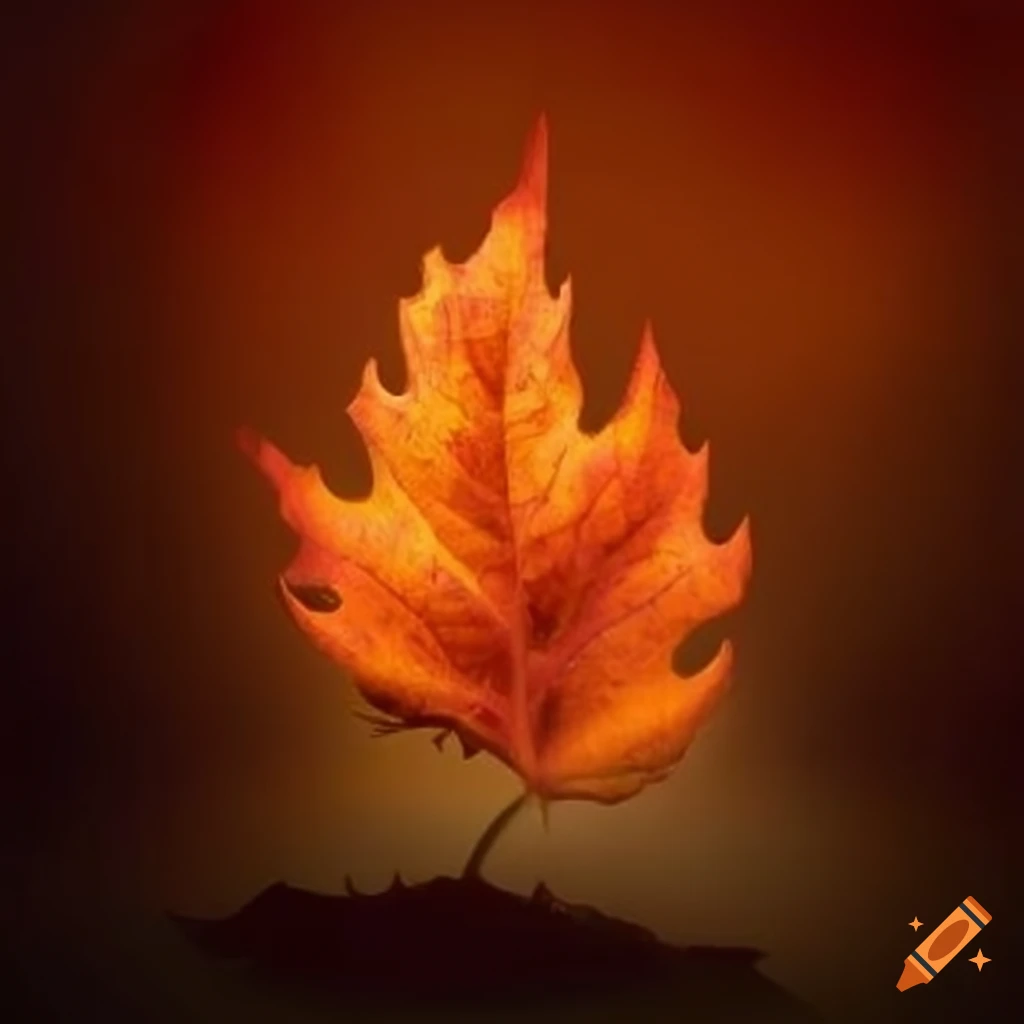 Image of a fiery nirnroot leaf on Craiyon