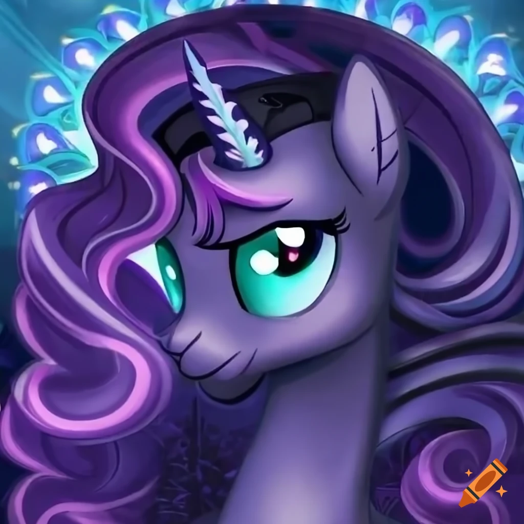 Detailed depiction of a cute pony in My Little Pony style on Craiyon