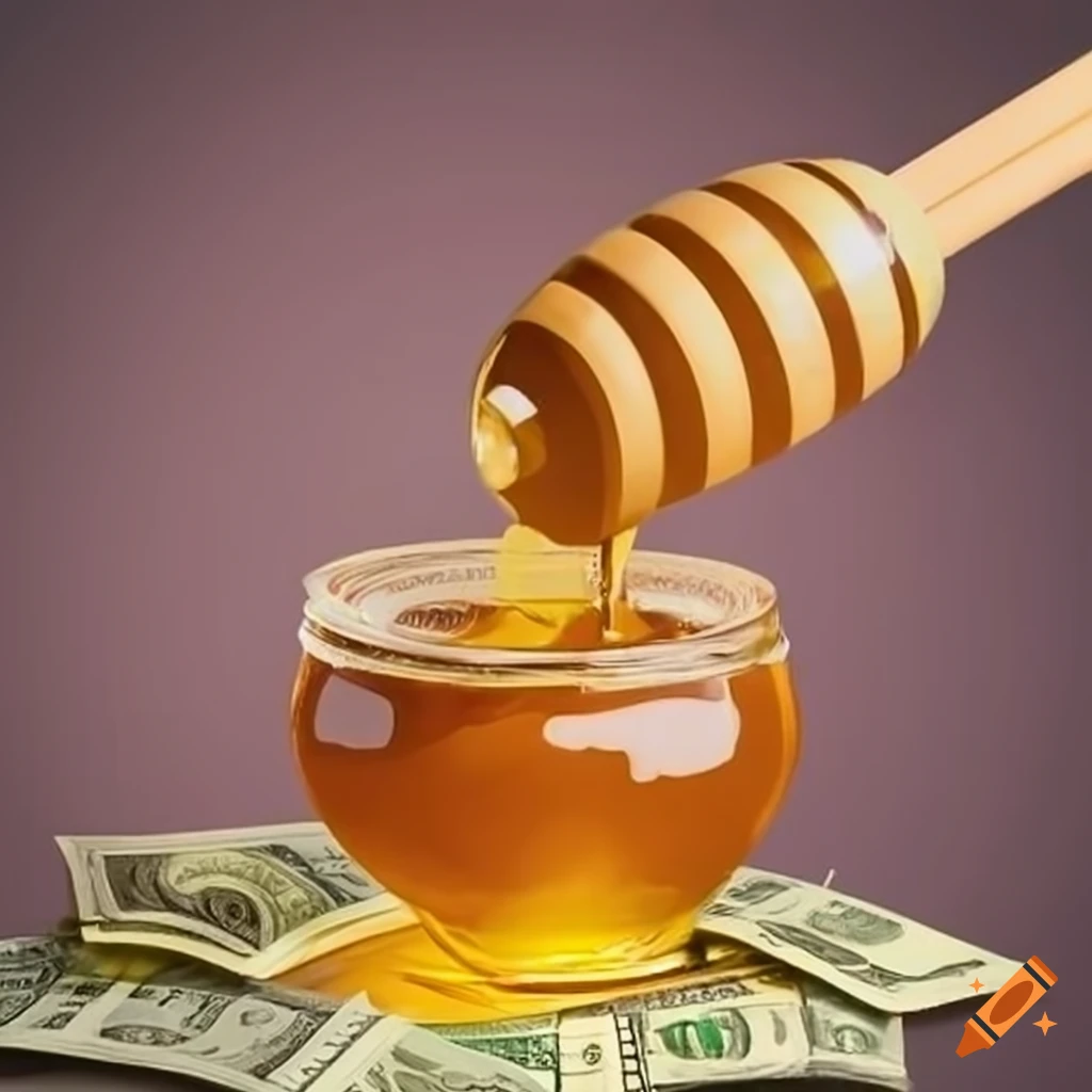 Image of honey and money on Craiyon