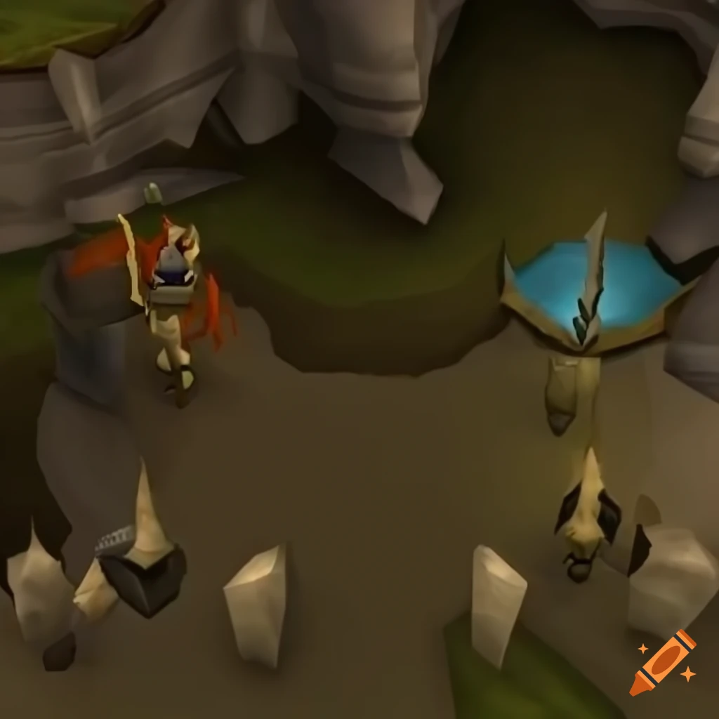 Illustration of runescape realms on Craiyon